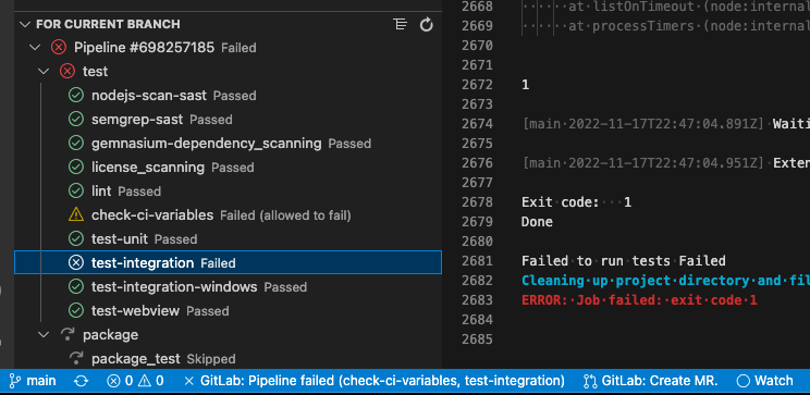 Cicd · Visual studio code · Editor extensions · Help · GitLab