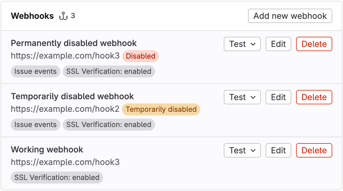 Webhooks · Integrations · Project · User · Help · GitLab