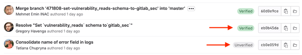 Index · Signed commits · Repository · Project · User · Help · GitLab